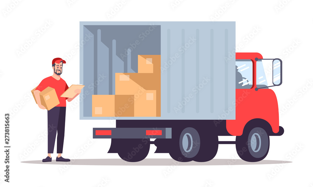 Post Office Courier Flat Vector Illustration Stock Vector Adobe Stock post-office-courier-flat-vector-illustration-stock-vector-adobe-stock