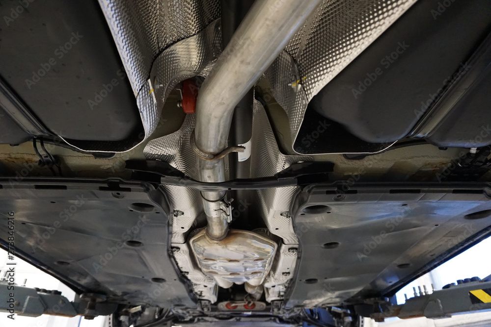 Sharp technical photograph. The design and elements of a modern car ...