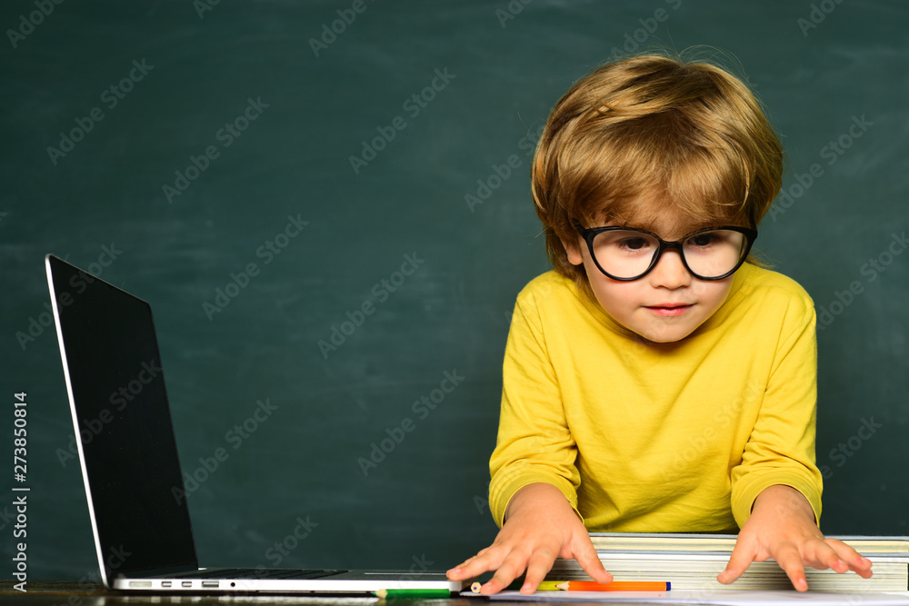 Little children at school lesson. Ready for school. Preschooler ...