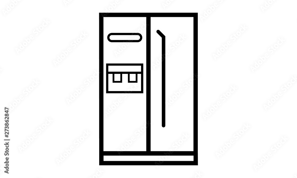 Refrigerator Clipart Black And White