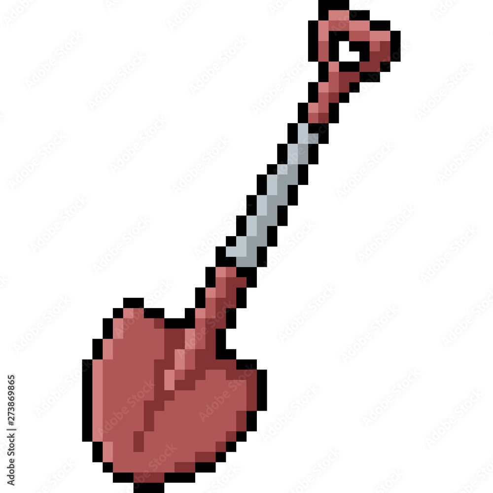 vector pixel art shovel Stock Vector | Adobe Stock
