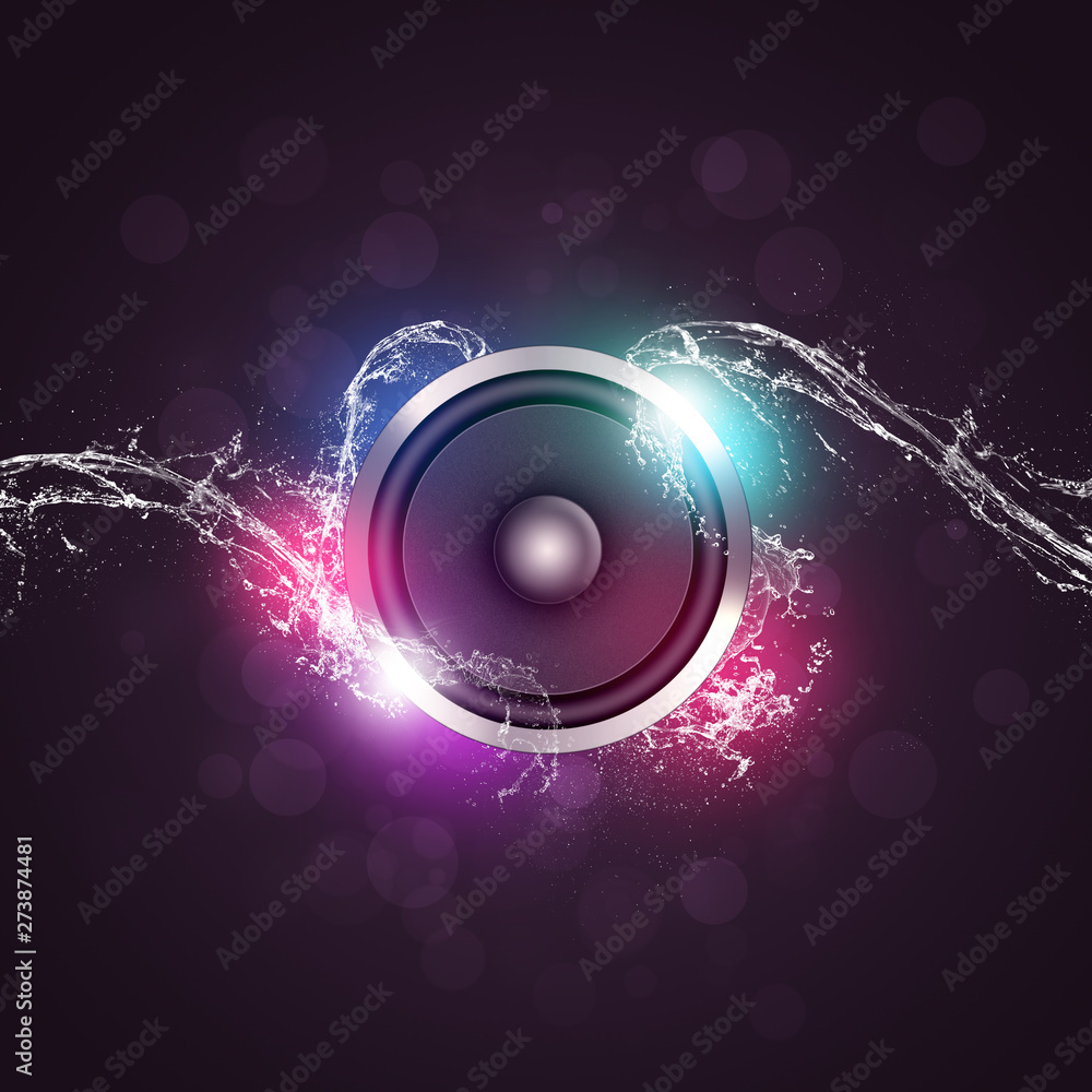 Music Ball Blue Background Stock Illustration | Adobe Stock