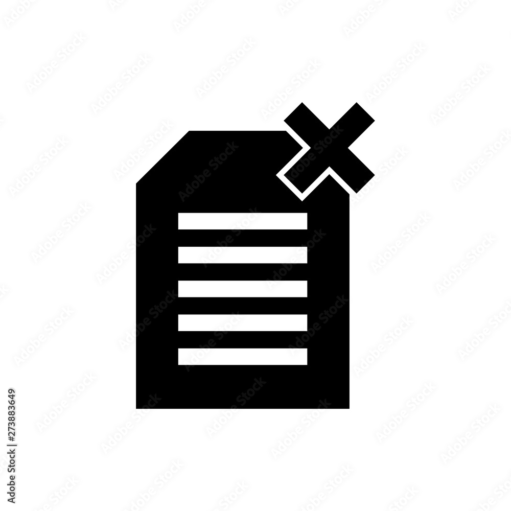 delete file flat vector icon Stock Vector | Adobe Stock