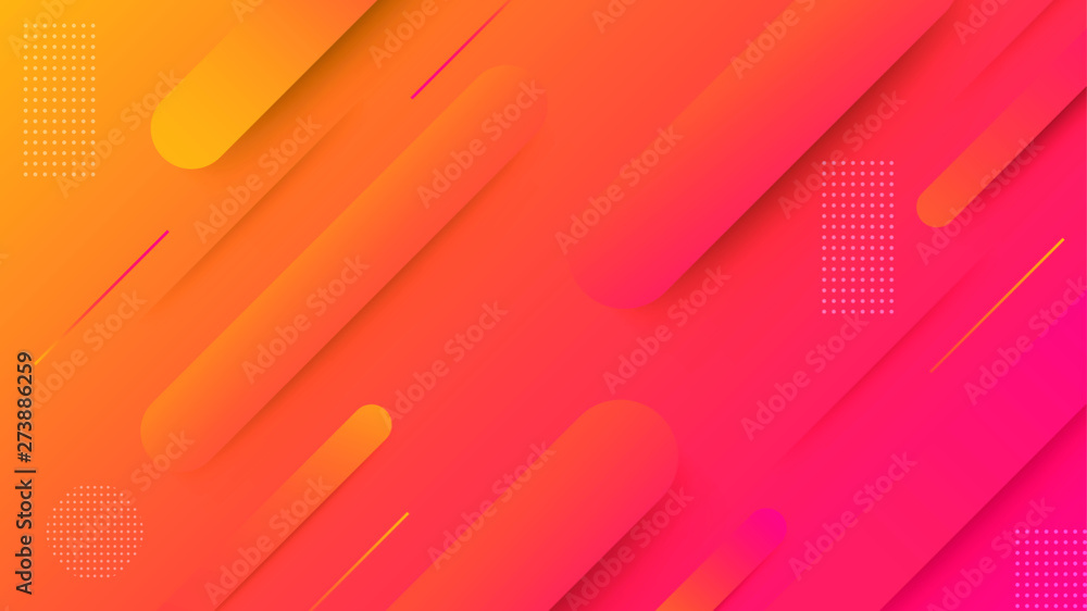 Abstract gradient geometric background. Simple shapes with trendy ...