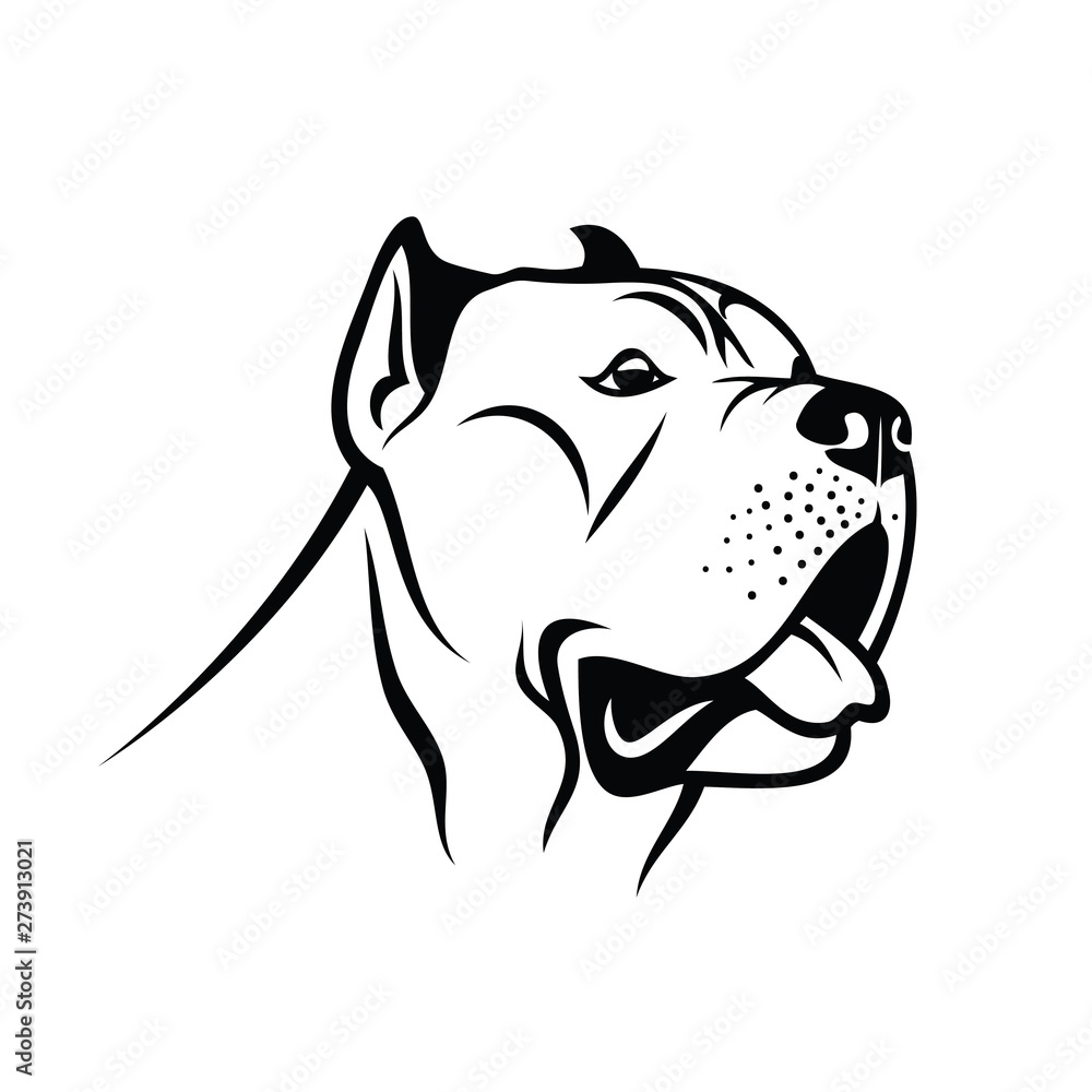 Cane Corso dog - isolated vector illustration vector de Stock | Adobe Stock