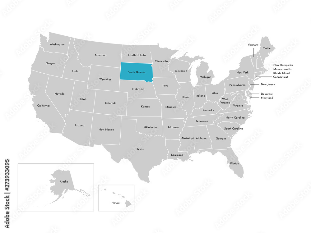 Vector isolated illustration of simplified administrative map of the ...