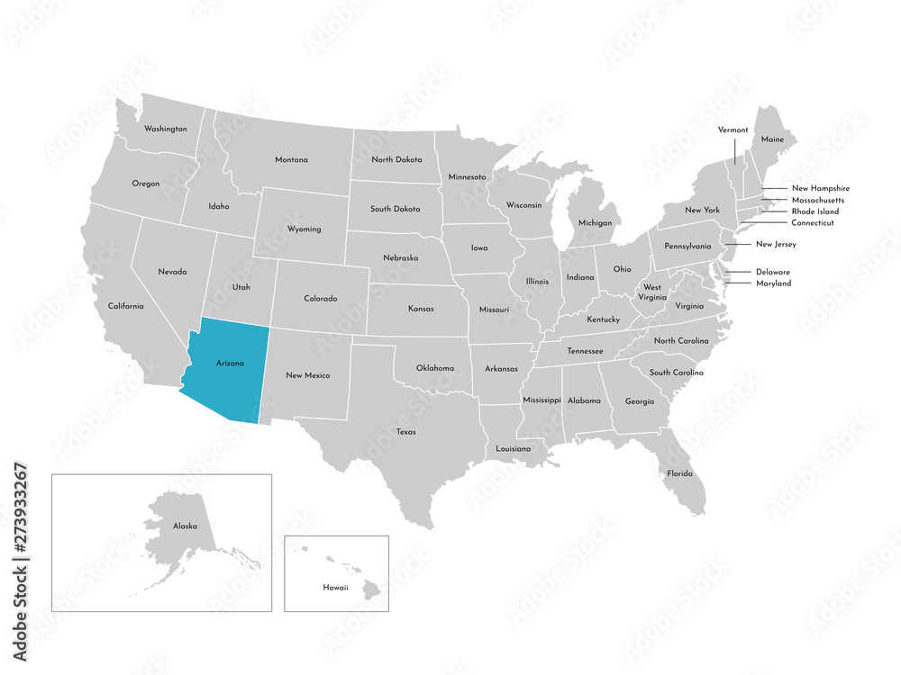 Vector isolated illustration of simplified administrative map of the ...