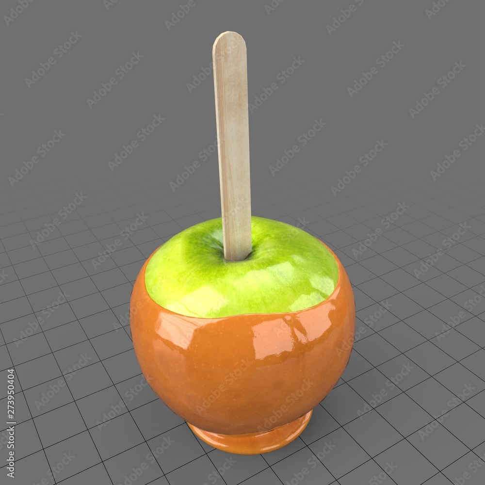 Caramel green apple Stock 3D asset | Adobe Stock