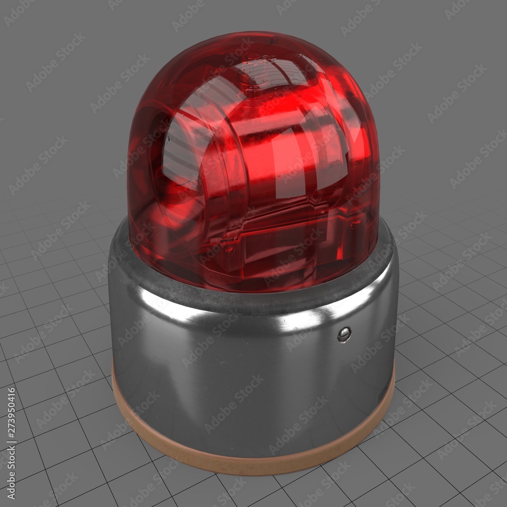 Red emergency light Stock 3D asset | Adobe Stock