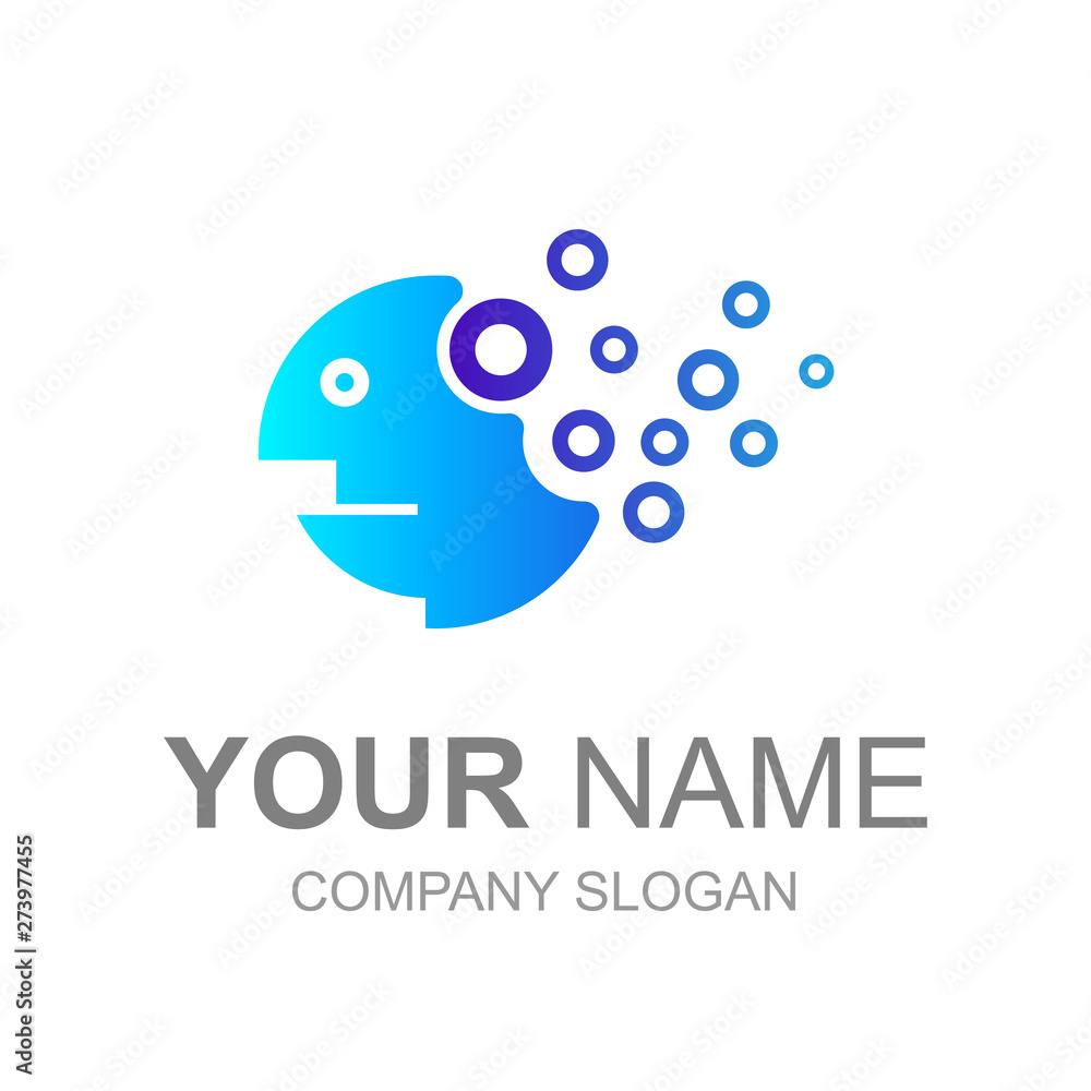 logo people with faces that are simple and easy to remember, logo ready ...