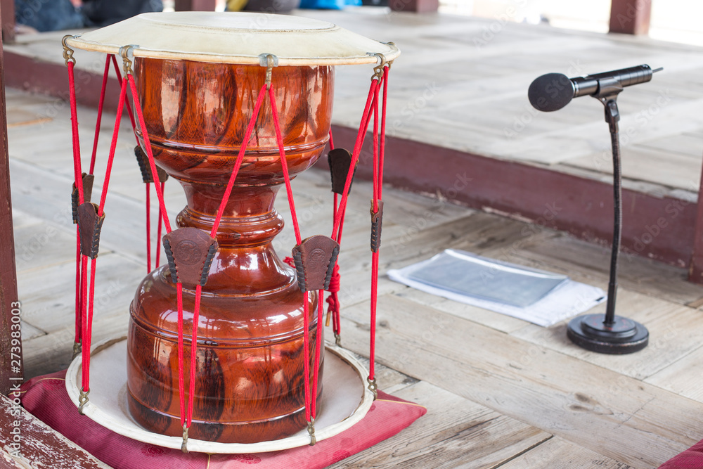 Double-headed drum with a narrow waist in the middle at korean ...