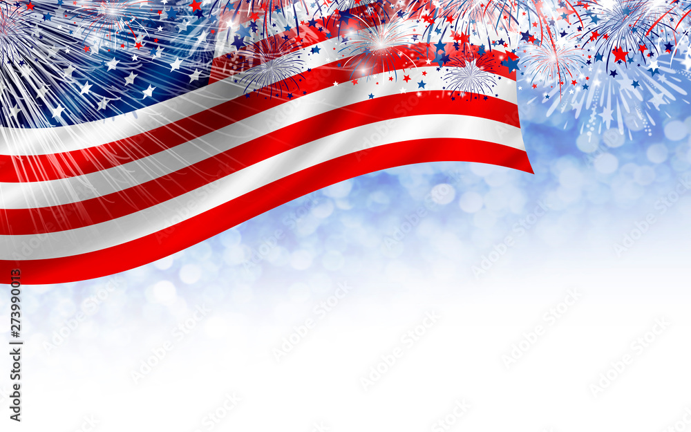 Fourth Of July Fireworks Banner