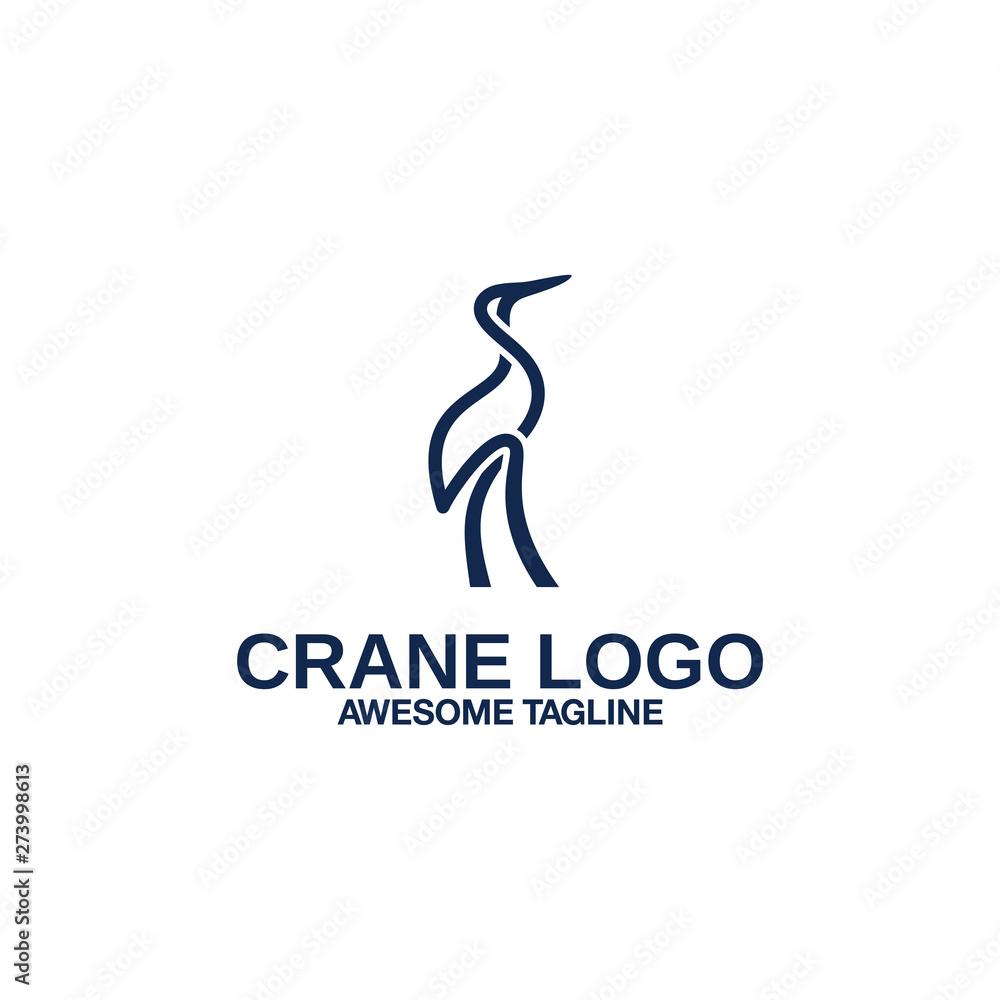 crane logo design awesome inspiration Stock Vector | Adobe Stock