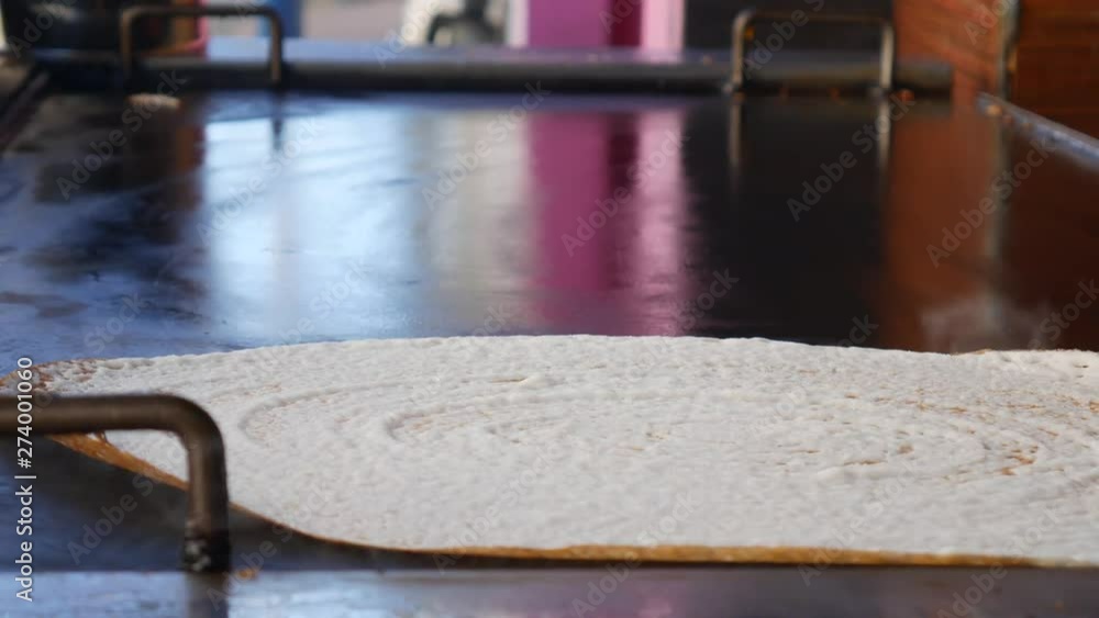 Masala dosa is a South Indian food. Chef make masala Dosa or dosai with ...