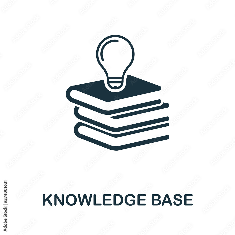 Knowledge Base vector icon symbol. Creative sign from icons collection ...