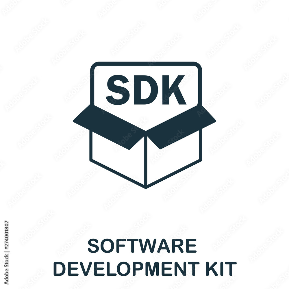Software Development Kit vector icon symbol. Creative sign from icons ...