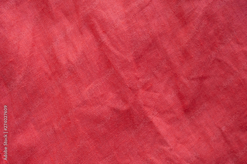 Red linen shirt fabric texture background Stock Photo | Adobe Stock
