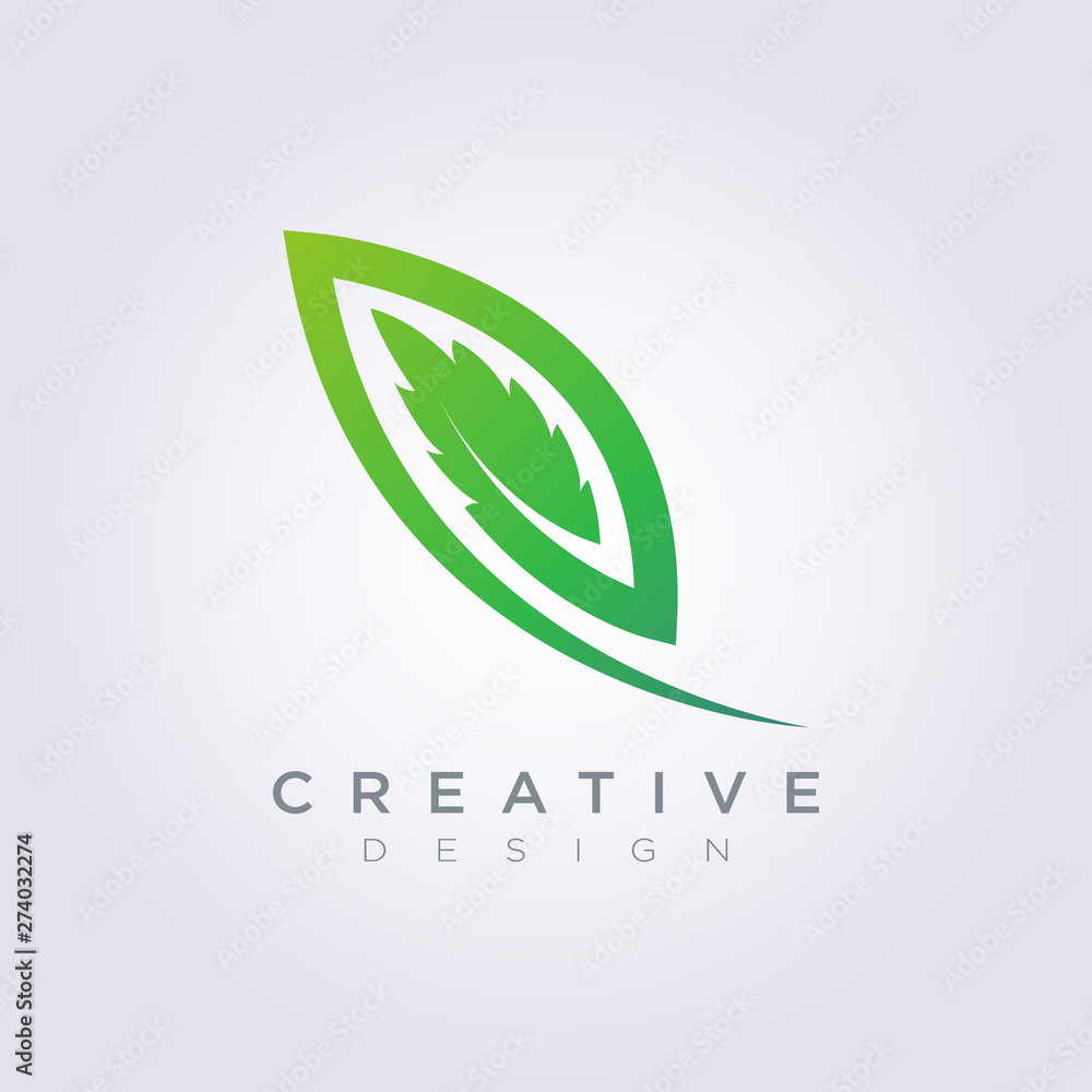 Leaf Vector Shape Design Clipart Symbol Logo Art Template Stock Vector ...