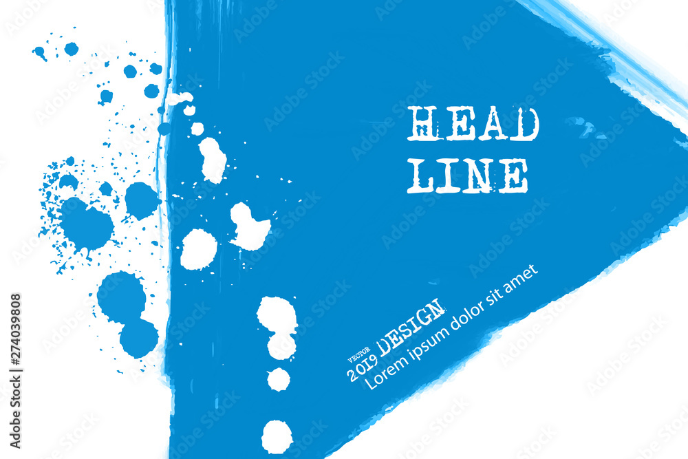 Paint banner. Brush stroke. Vector illustration. Stock Vector | Adobe Stock