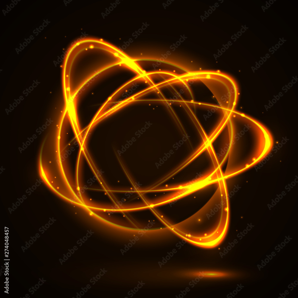 Vector light effect. The object s light stroke. Circular lens flare ...