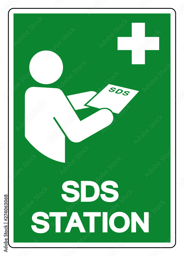 SDS Station Symbol Sign, Vector Illustration, Isolate On White ...
