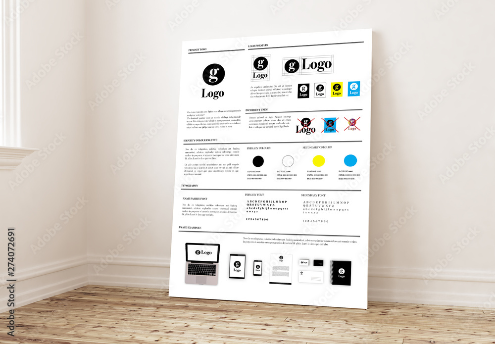 Brand Guideline Poster Layout Stock Template | Adobe Stock