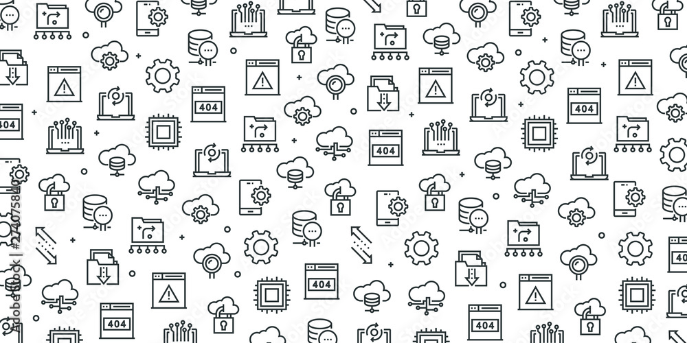 CLOUD COMPUTING SEAMLESS PATTERN Stock Vector | Adobe Stock