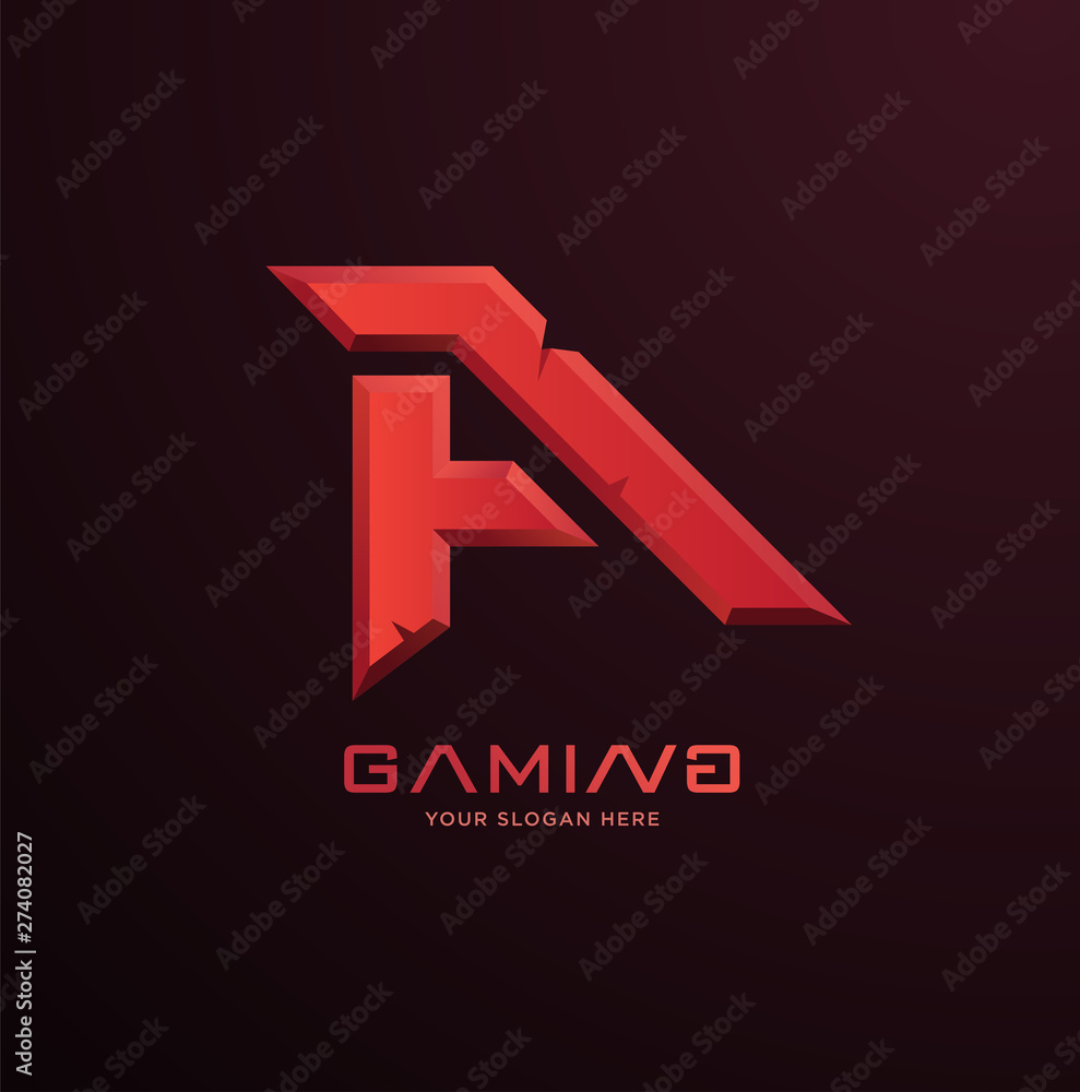 Initial letter A gaming esports style logo template Stock Vector ...