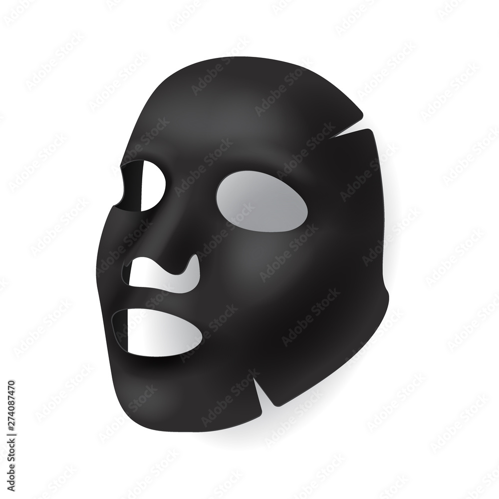 black face mask, cosmetic procedures, rejuvenation, realistic black ...