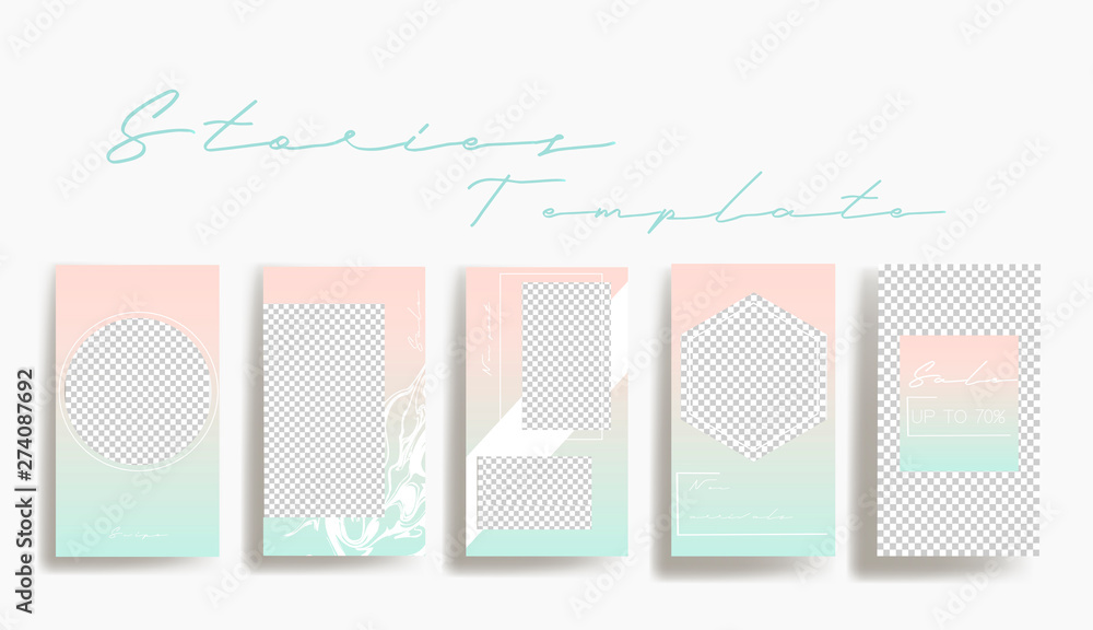 Set of instagram Templates.Vector Layout. Design backgrounds for social ...