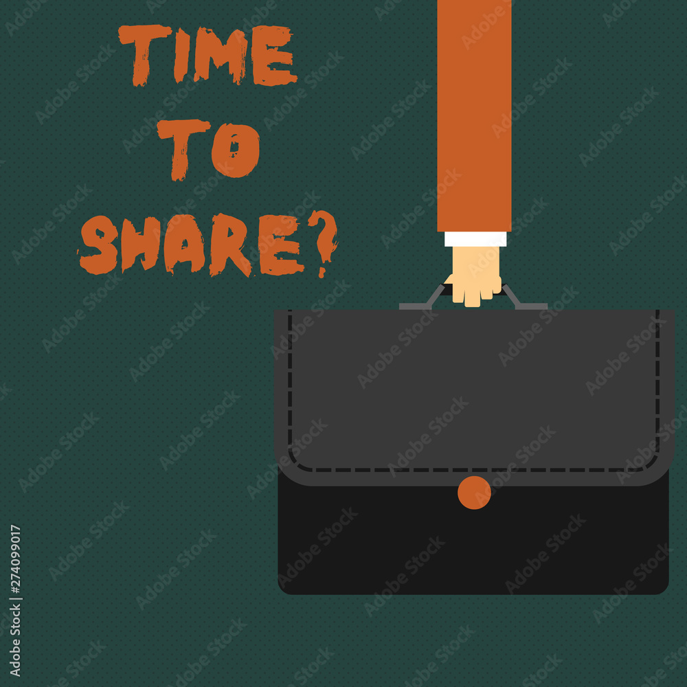 Writing note showing Time To Share Question. Business concept for you ...