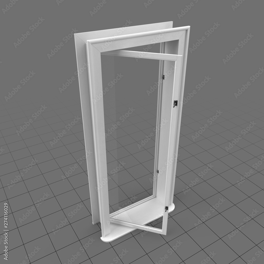 Classic open window 7 Stock 3D asset | Adobe Stock