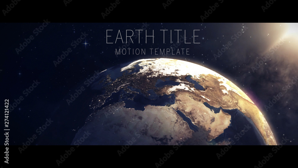 Earth Title Stock Template | Adobe Stock