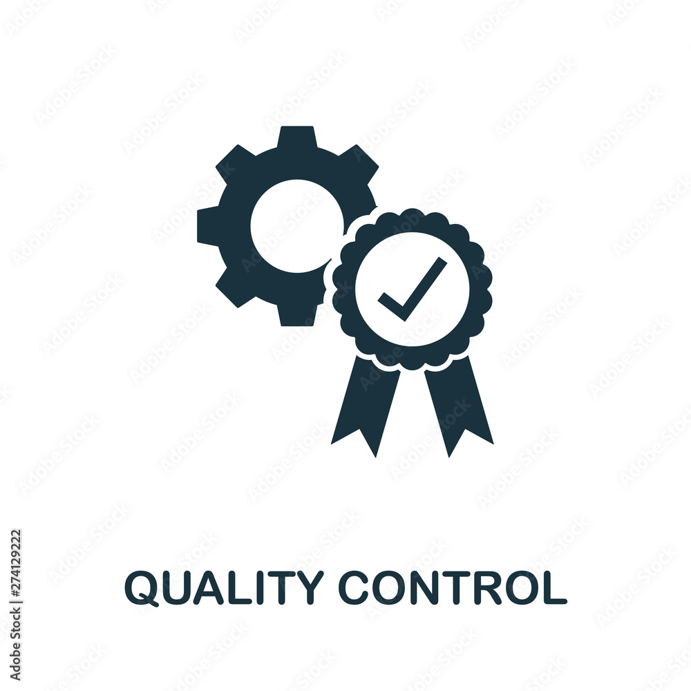 Quality Control vector icon symbol. Creative sign from icons collection ...