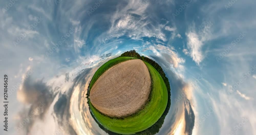 NO VR. Curvature of space of little planet transformation. Abstract ...