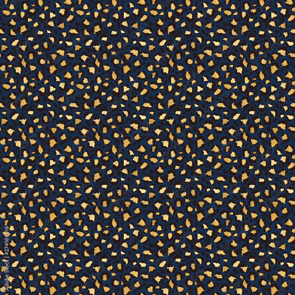 Gold Leopard Print Seamless Pattern - Gold leopard spots on jewel tone ...