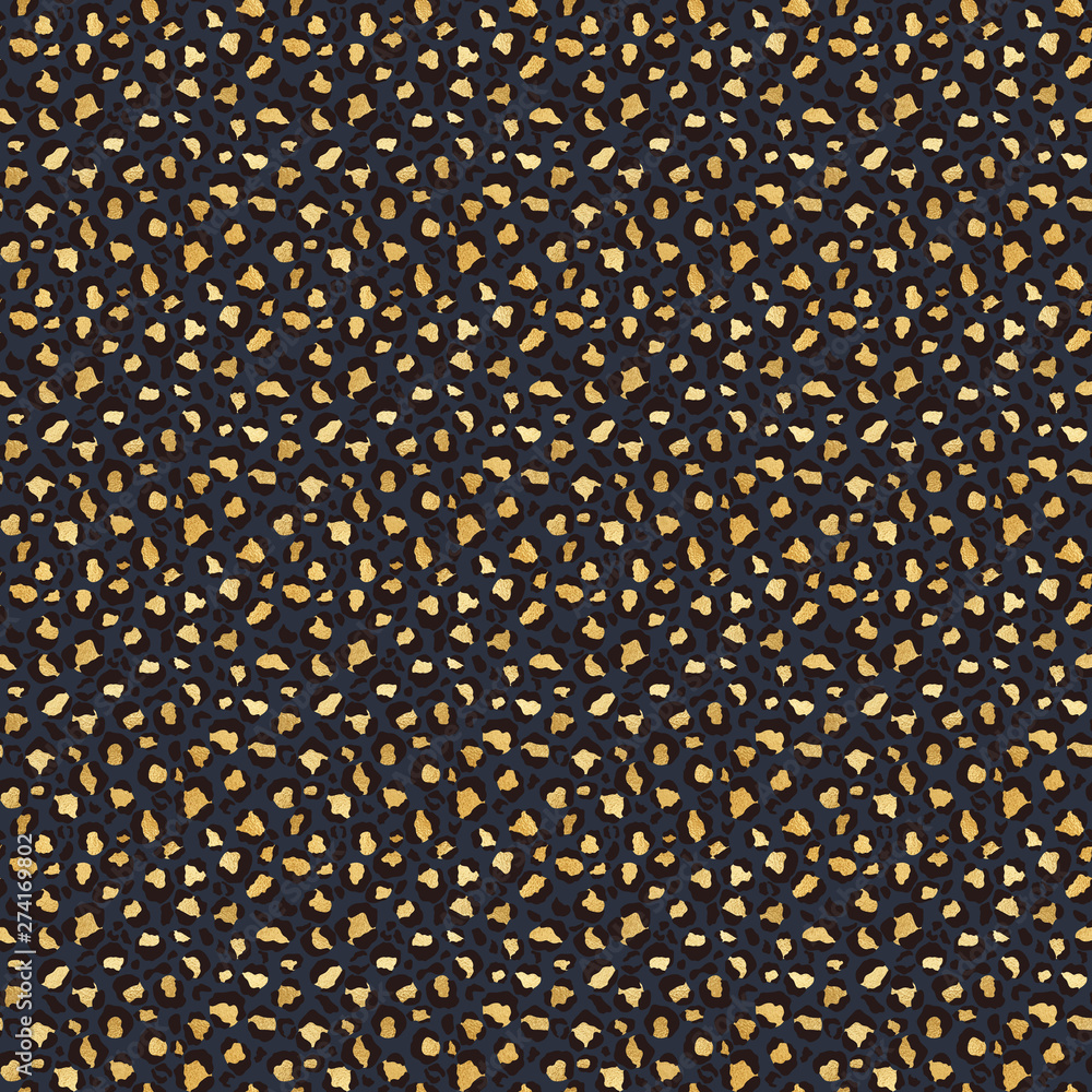 Gold Leopard Print Seamless Pattern - Gold leopard spots on earthy ...
