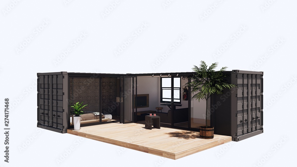 black container design home Stock Illustration | Adobe Stock