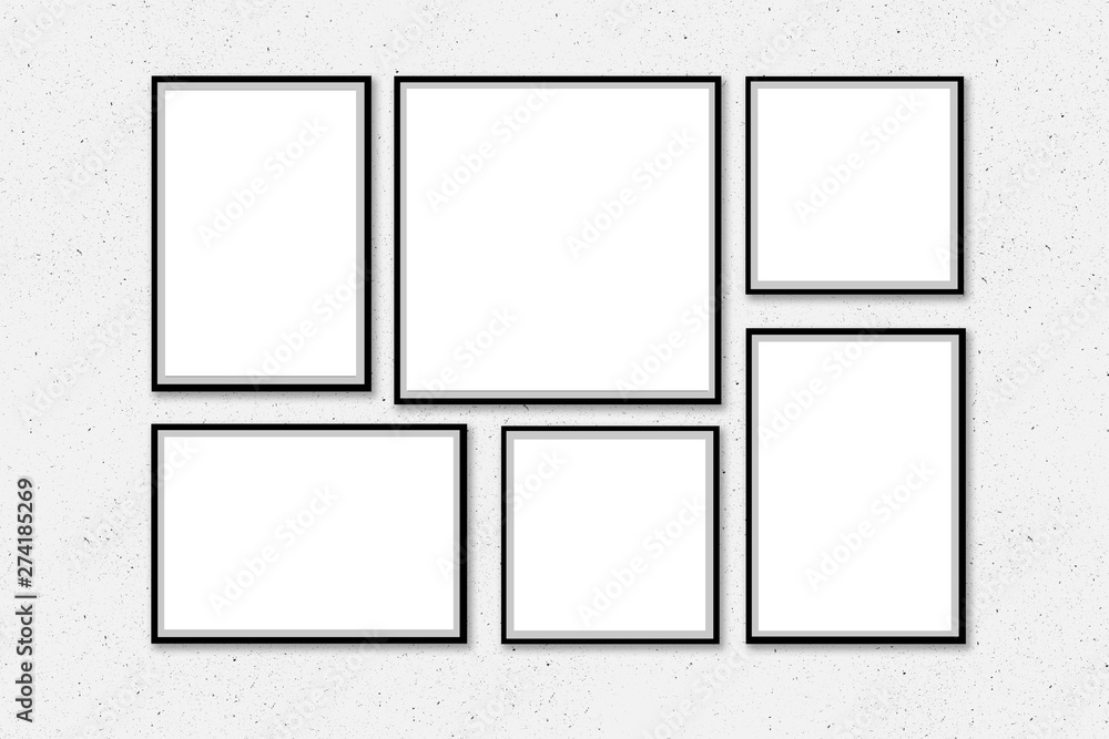 Multiple Empty Picture Frames