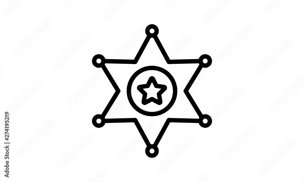 Sheriff icon for law enforcement and justice Stock Vector | Adobe Stock