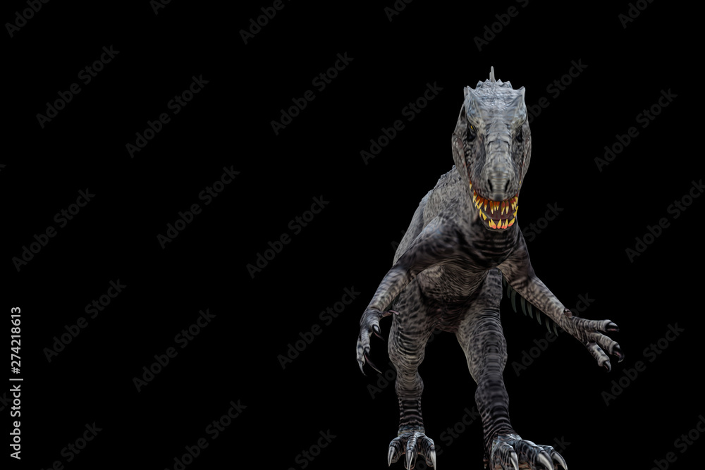 indominus rex isolated on black background Stock Illustration | Adobe Stock