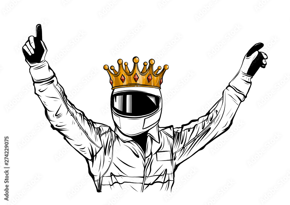 Car racing man cartoon vector illustratio design Stock Vector | Adobe Stock