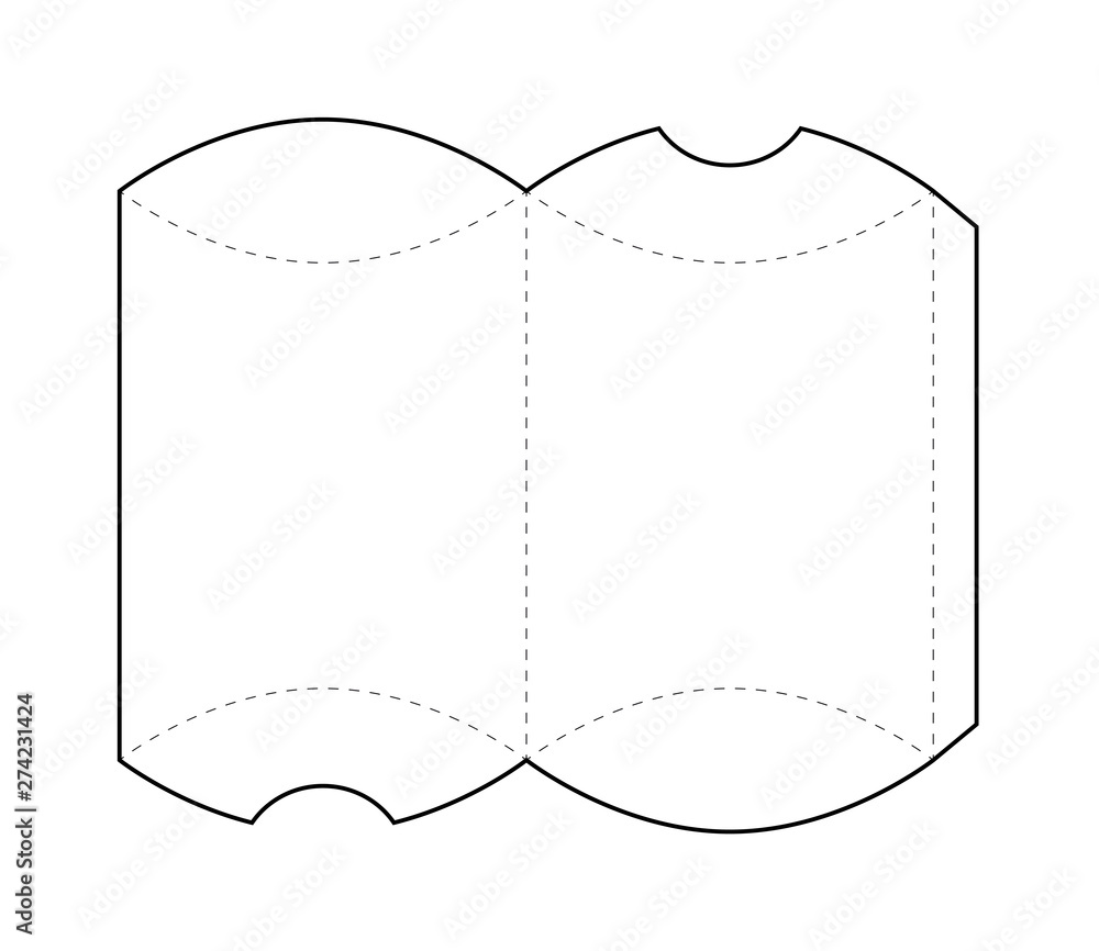 Paper box with blueprint template Stock Vector | Adobe Stock