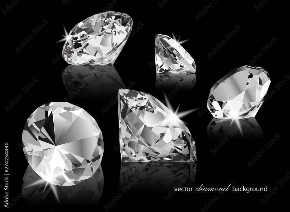 Luxury background with vector diamonds for modern design Stock Vector ...