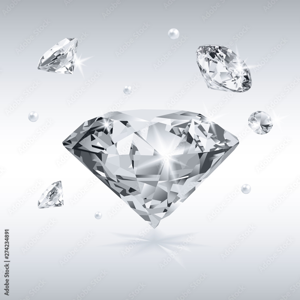 Luxury background with vector diamonds for modern design Stock Vector ...