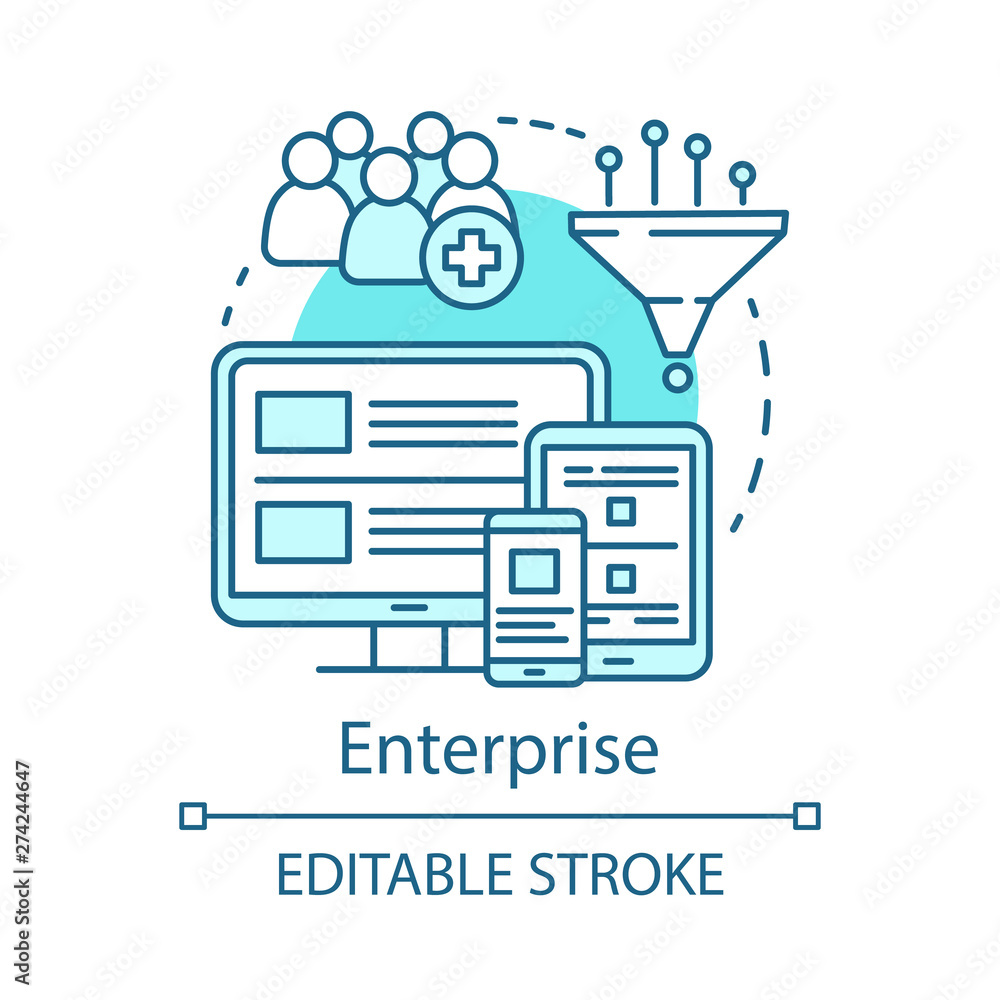 Enterprise concept icon Stock Vector | Adobe Stock
