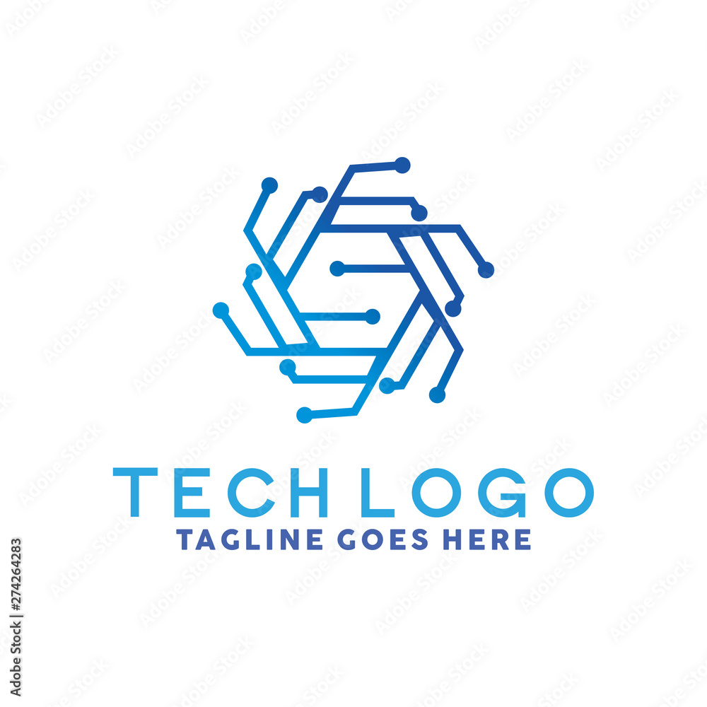 Vetor de Colorful Letter SLogo For Brand Design With Line Blue Style ...