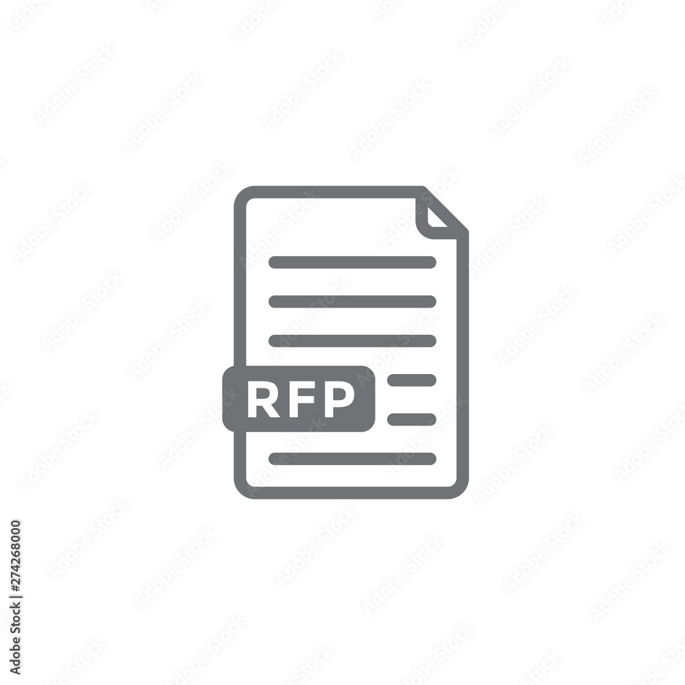 RFP Icon - request for proposal concept or idea Stock Vector | Adobe Stock