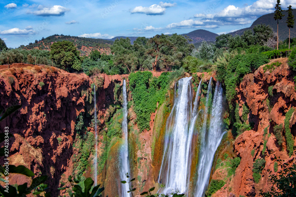 Ouzoud waterfalls, Grand Atlas in Morocco. This beautiful nature ...