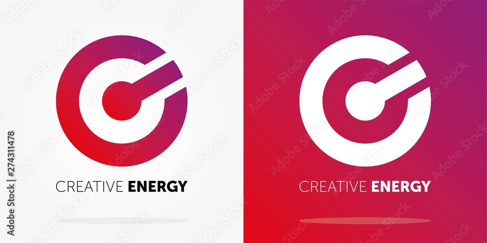 Creative Energy dynamic logo with gradient. abstract logo design ...